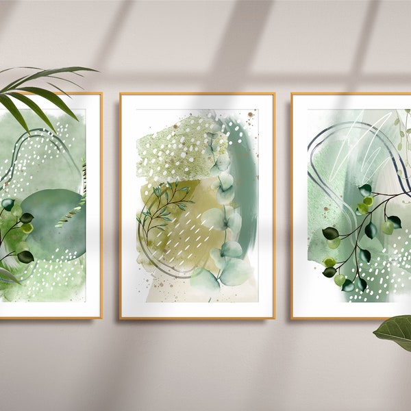 Abstract Art Prints Olive Green - Etsy