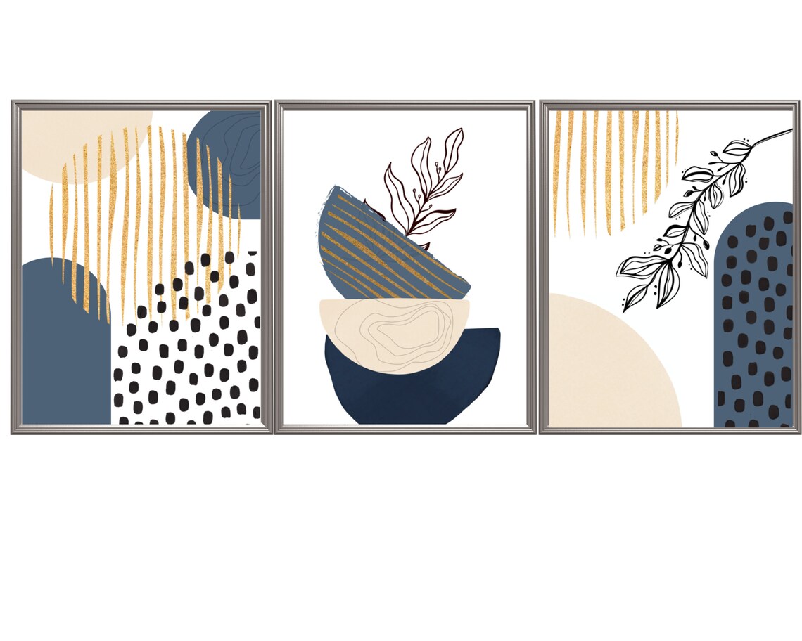 Abstract Wall Art Blue Printable Wall Art Blue Living Room - Etsy