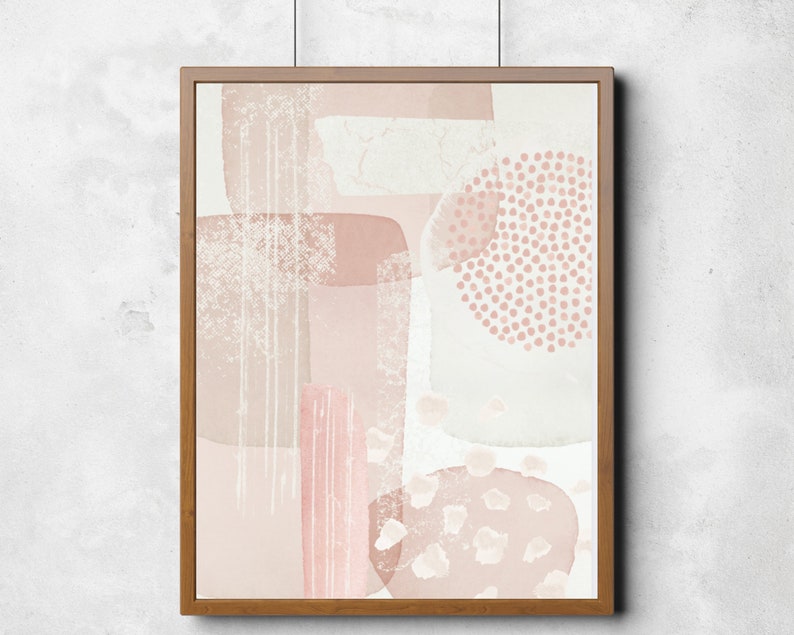 Pink Abstract Prints Pink Printable Wall Art Rose Pink - Etsy