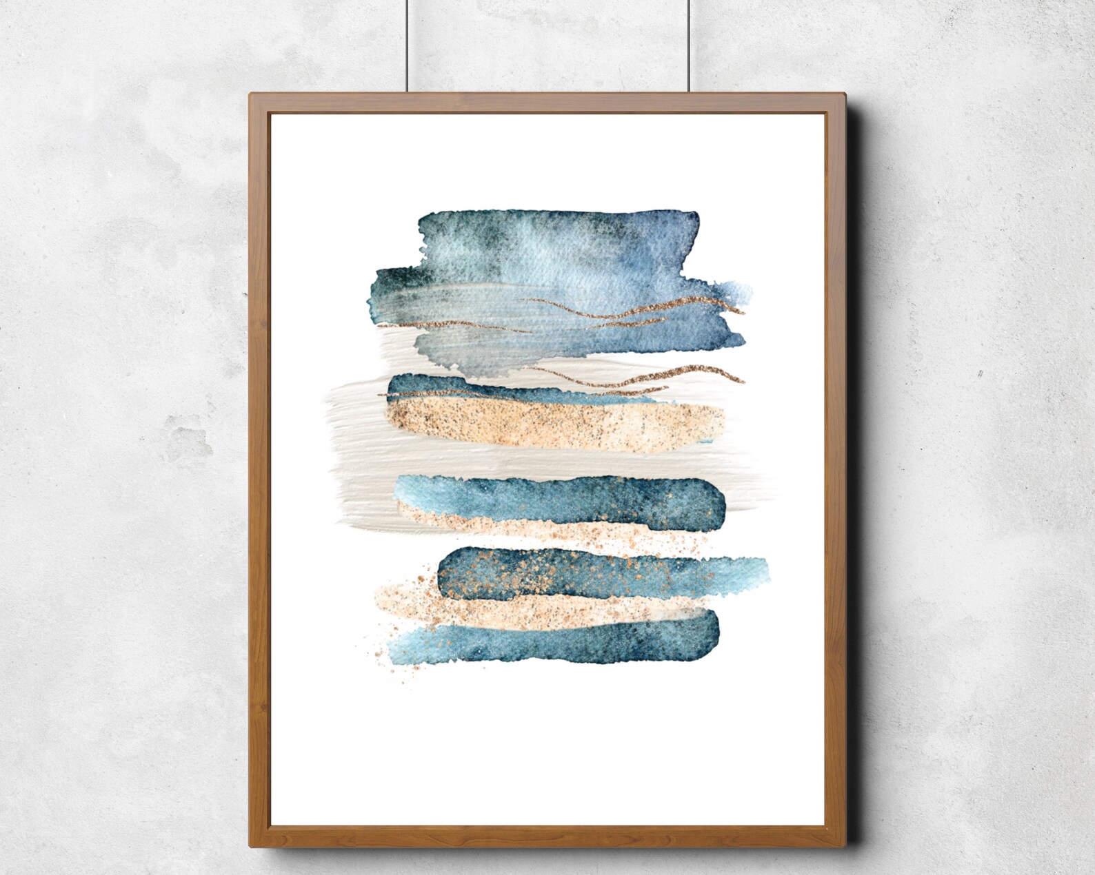 Blue Abstract Prints Watercolour Abstract Printable Wall Art - Etsy