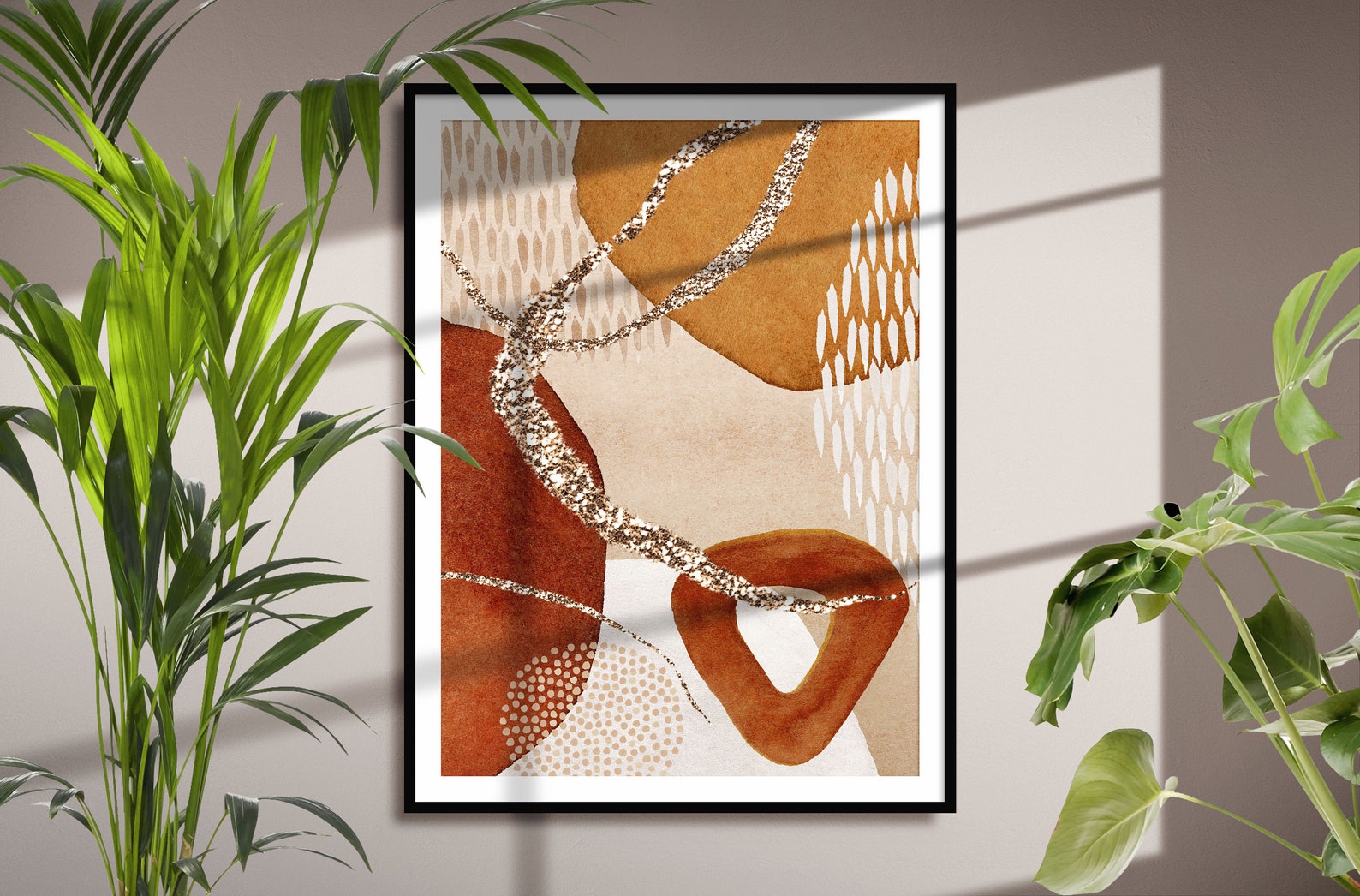 Terracotta Abstract Art Terracotta Wall Art Set of 2 - Etsy