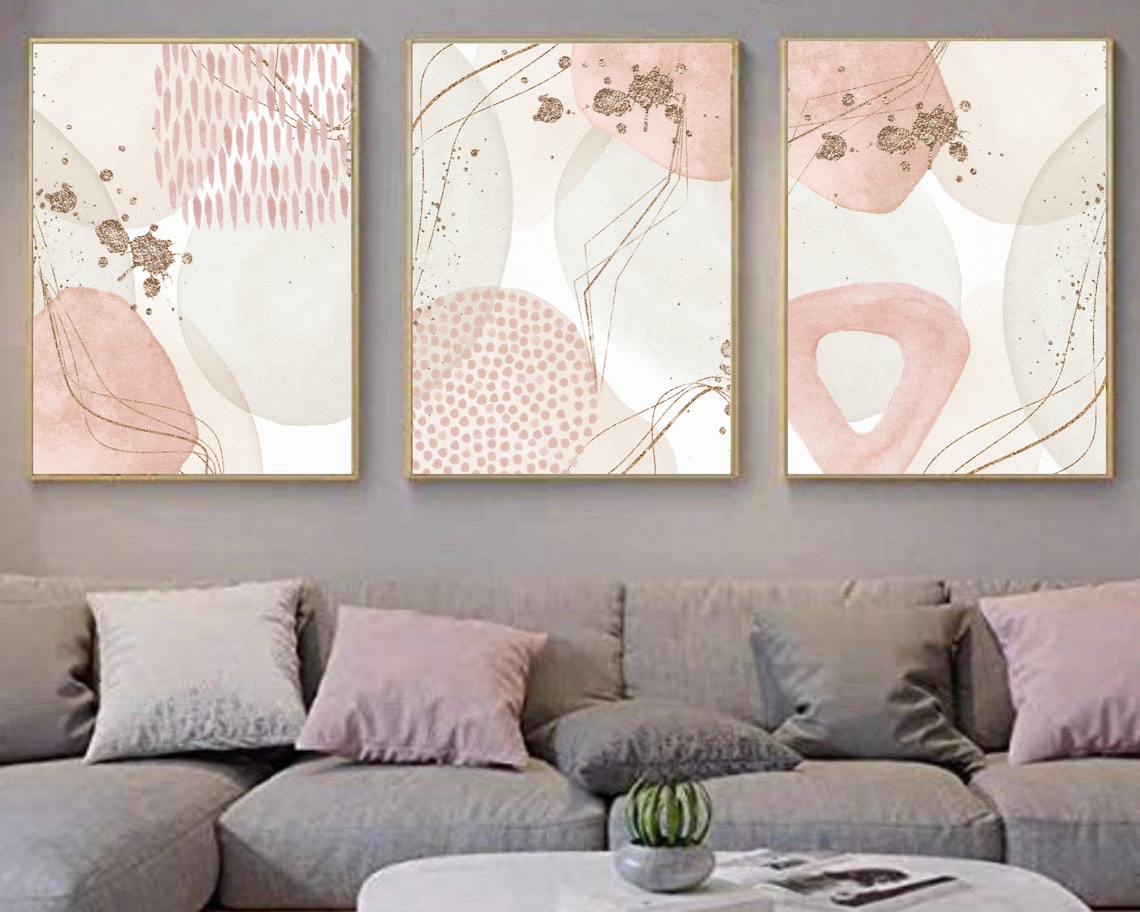 Abstract Wall Art Watercolour Shapes Printable Wall Art - Etsy