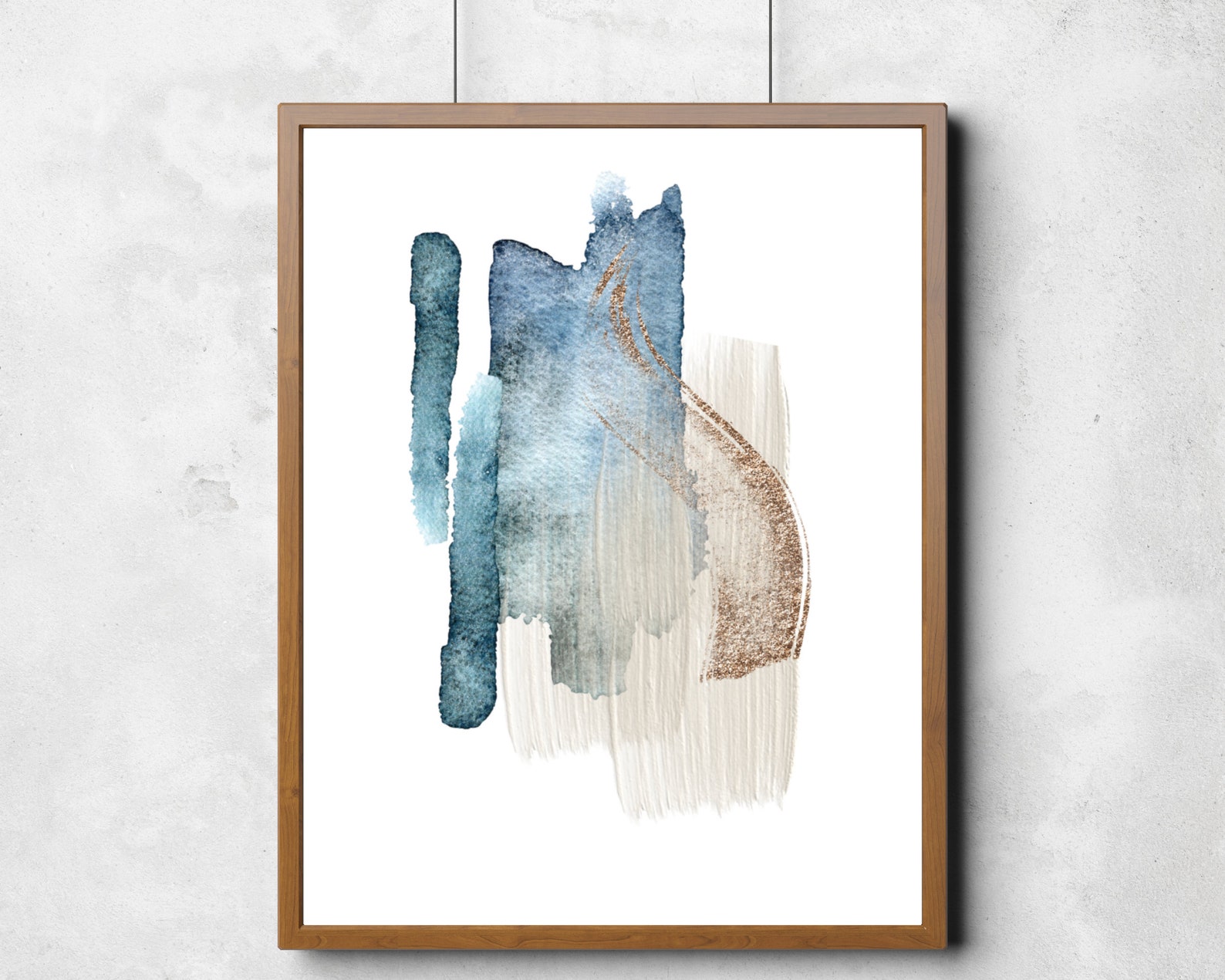 Blue Abstract Prints Watercolour Abstract Printable Wall Art - Etsy
