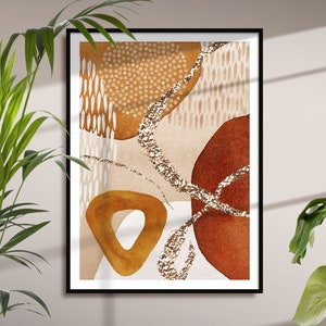 Terracotta Abstract Art, Terracotta Wall Art, Set of 2 Printable ...