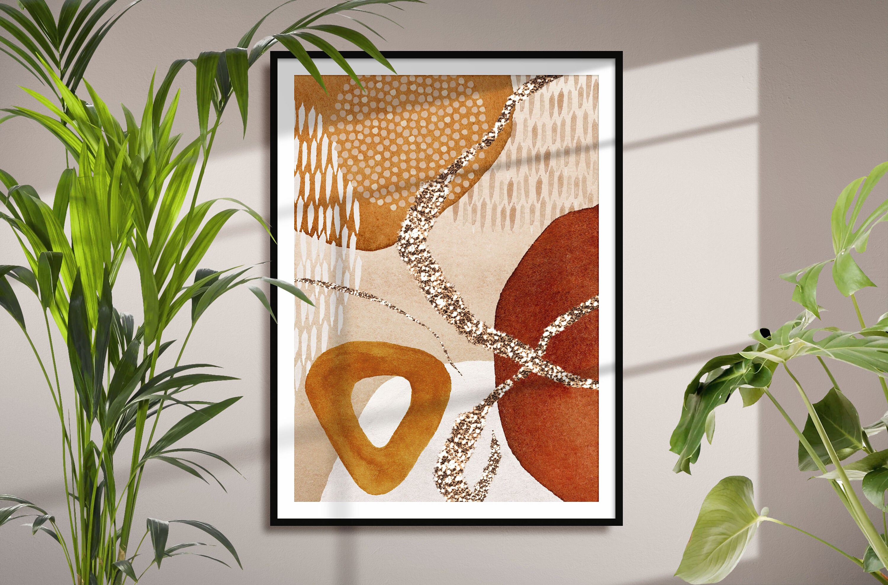 Terracotta Abstract Art Terracotta Wall Art Set of 2 - Etsy