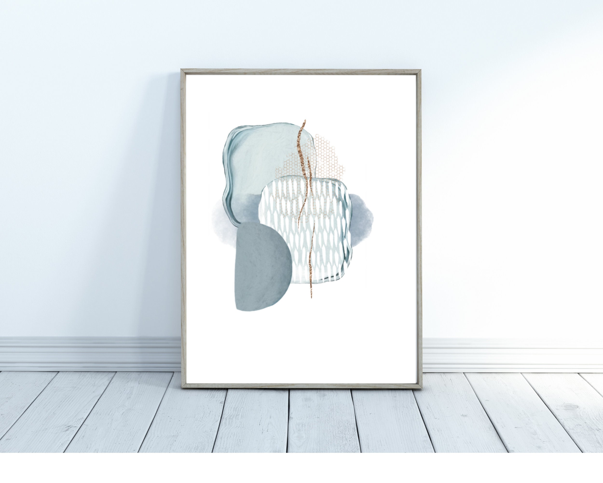 Grey Abstract Wall Art Watercolor Shapes Printable Wall Art - Etsy