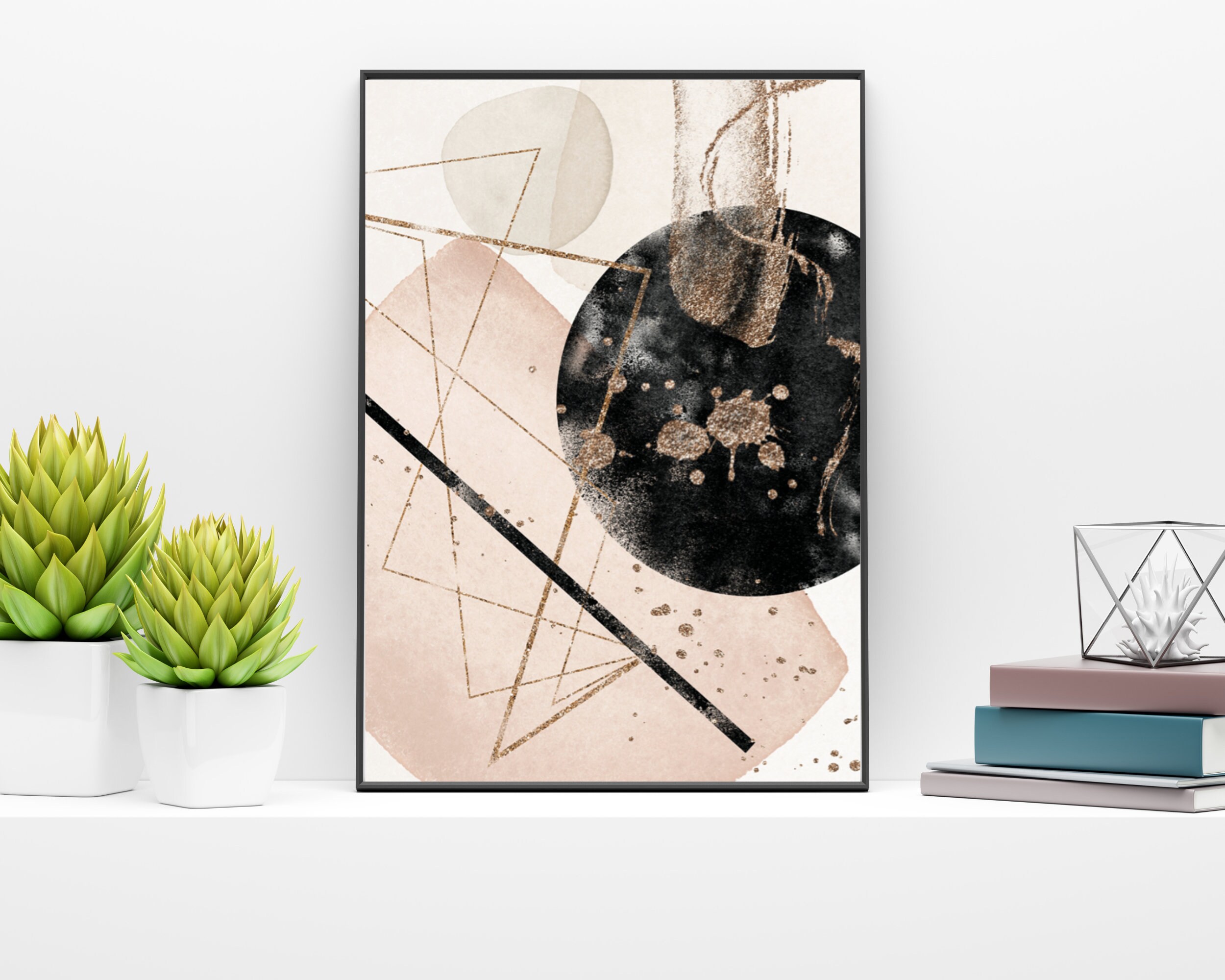 Abstract Wall Art Watercolour Shapes Printable Wall Art | Etsy