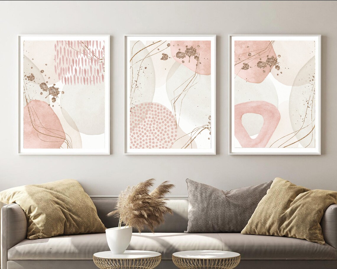 Abstract Wall Art Watercolour Shapes Printable Wall Art - Etsy