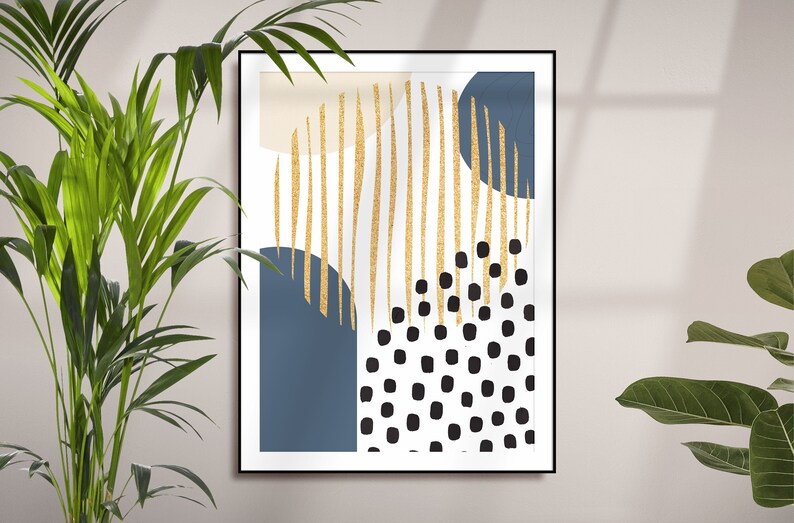 Abstract Wall Art Blue Printable Wall Art Blue Living Room - Etsy