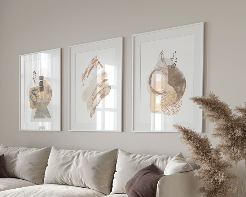 Abstract Art Prints, Neutral Printable Wall Art, Cream, Buff, Beige ...