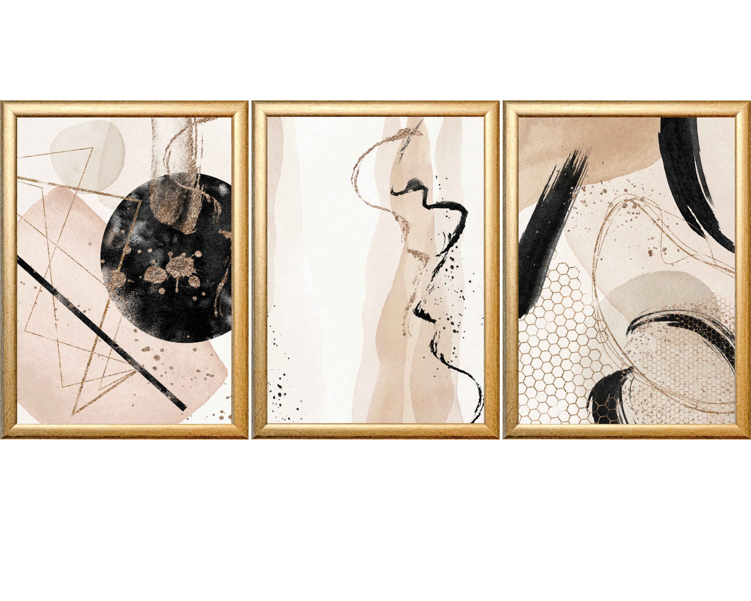 Abstract Wall Art Watercolour Shapes Printable Wall Art | Etsy