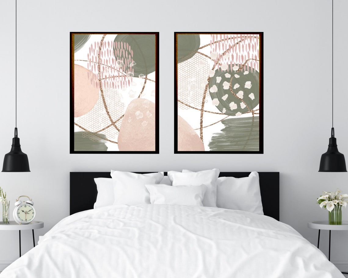 Abstract Wall Art Watercolour Shapes Printable Wall Art | Etsy