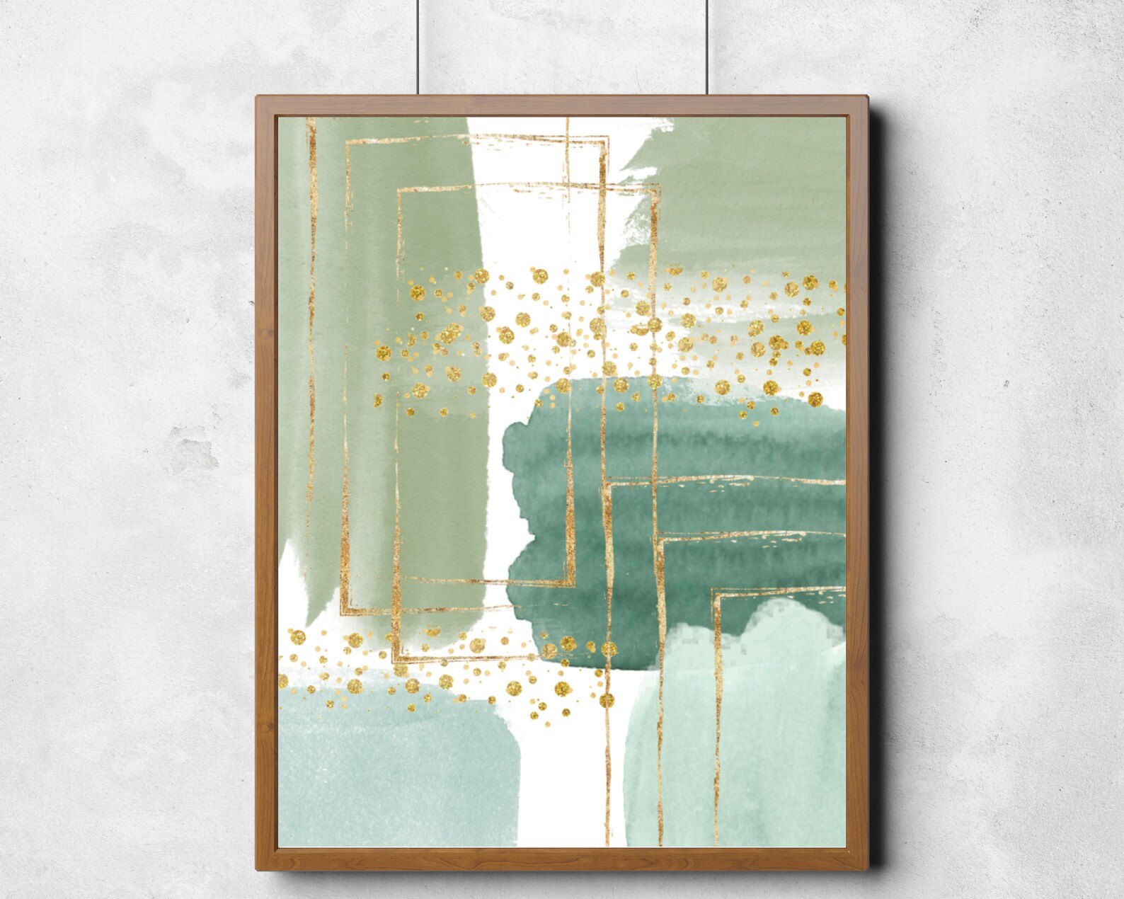 Green Abstract Prints Watercolor Abstract Printable Wall Art - Etsy