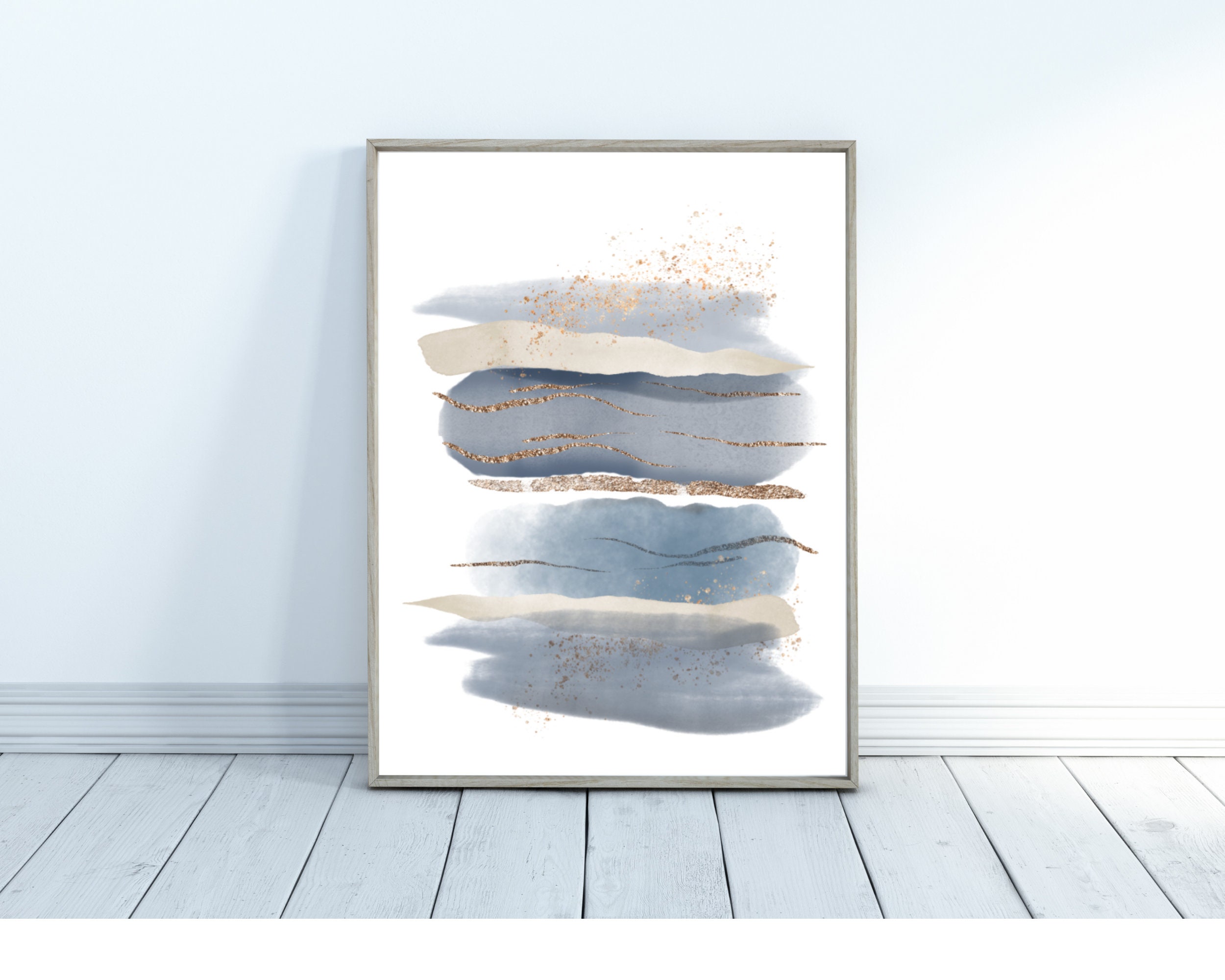 Grey Abstract Wall Art Watercolor Shapes Printable Wall Art - Etsy
