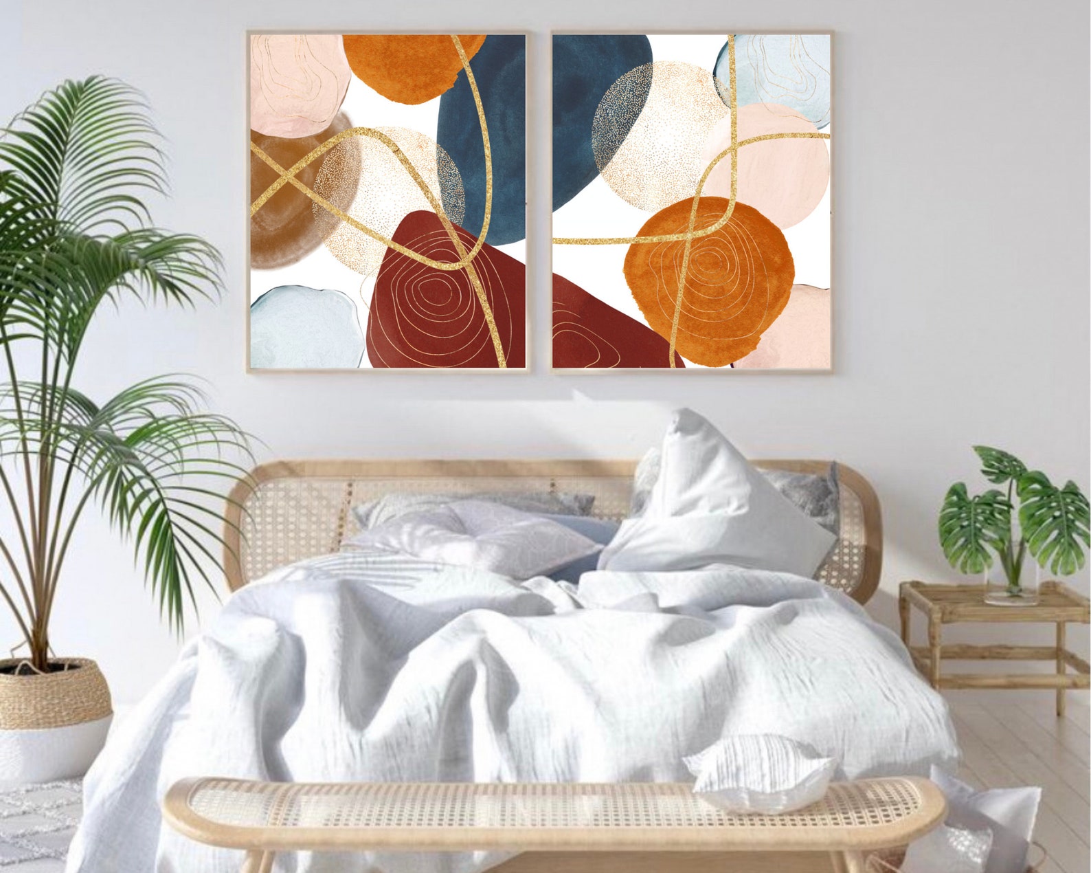 Modern Abstract Wall Art Set Printable Wall Art Modern | Etsy