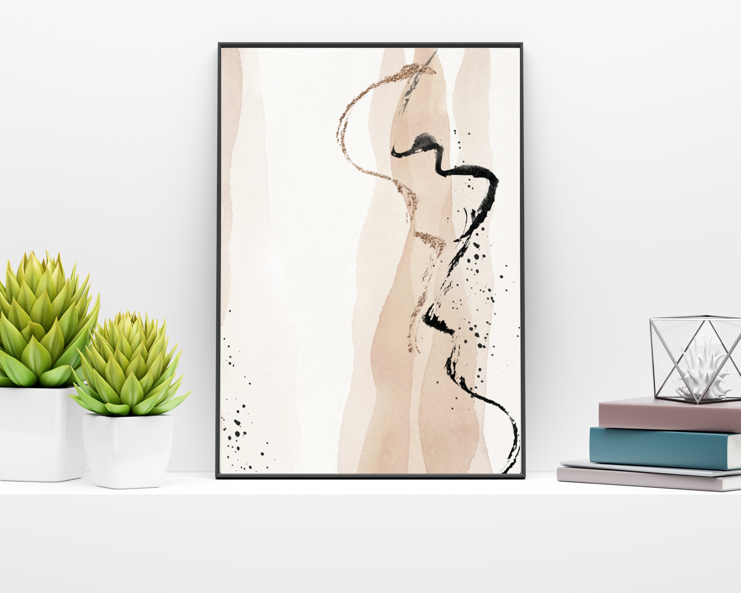 Abstract Wall Art Watercolour Shapes Printable Wall Art | Etsy