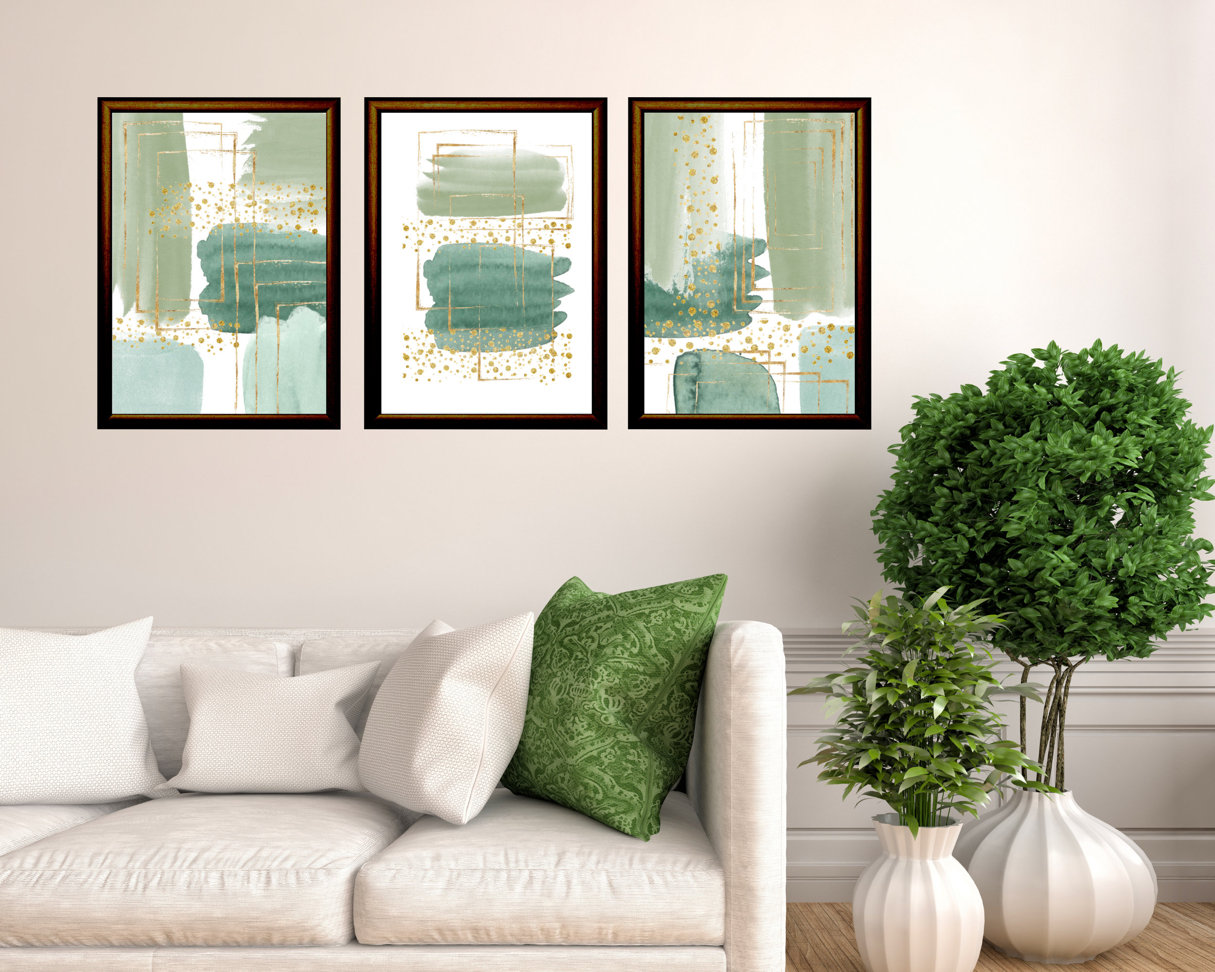 Green Abstract Prints Watercolor Abstract Printable Wall Art - Etsy