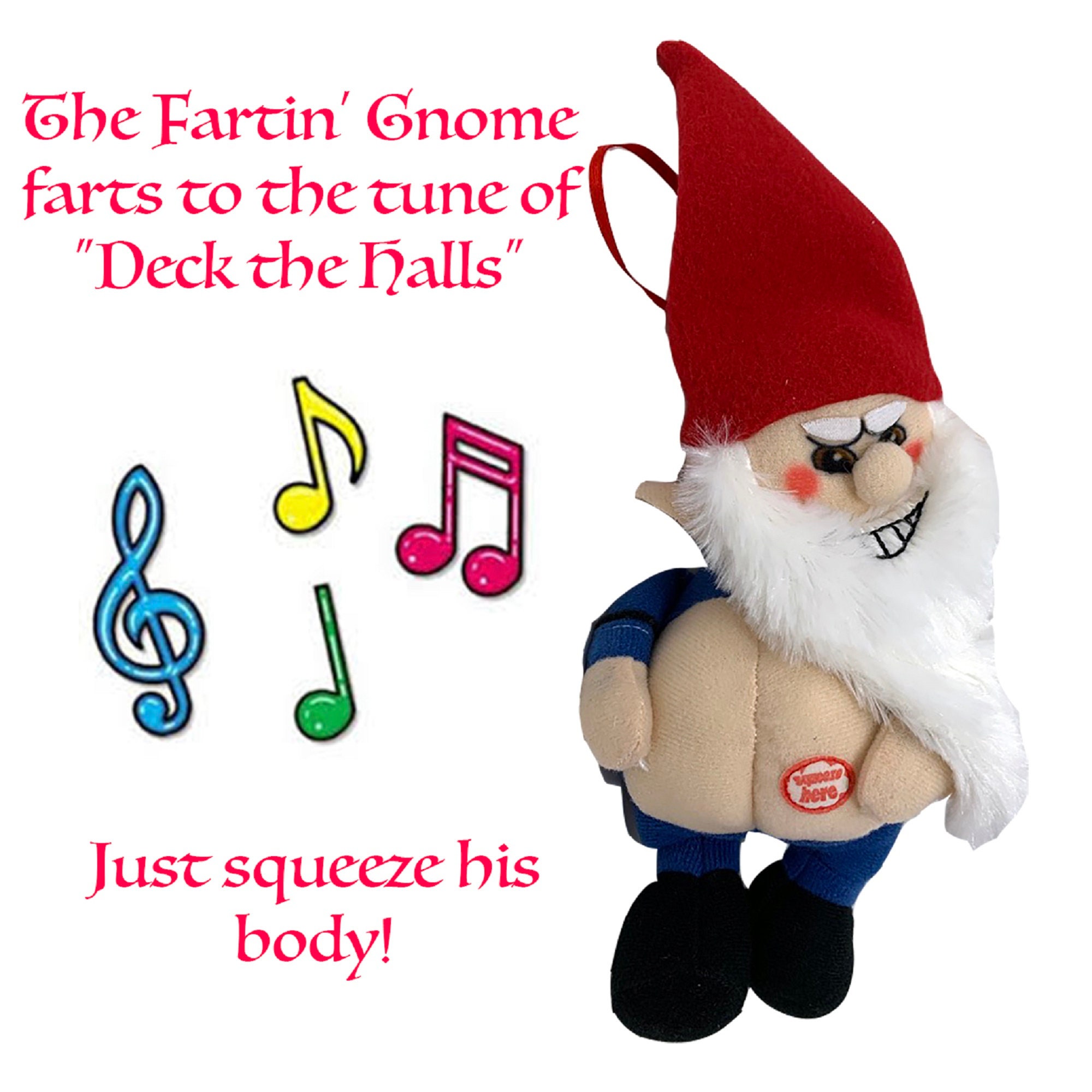Naughty Christmas Ornaments - Farting Gnome Christmas Ornament-stocking ...