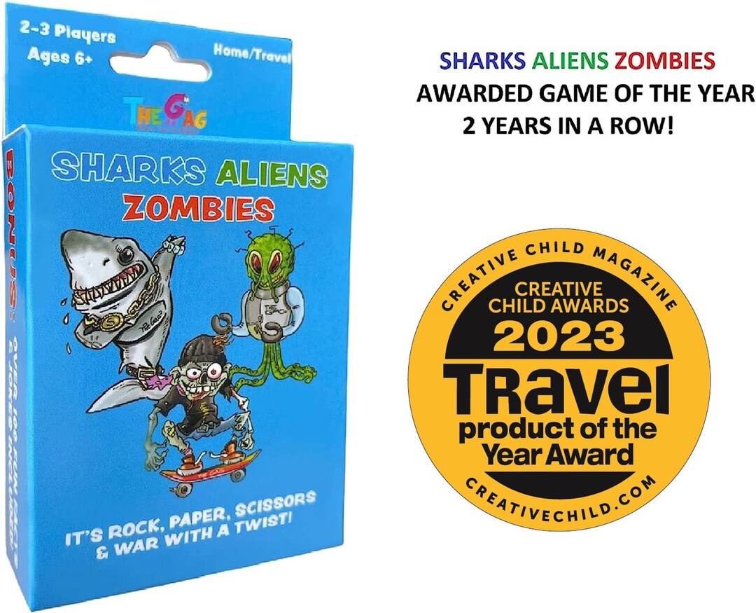 Games for Kids- Sharks Aliens Zombies: Fun Card Game for Kids Families ...