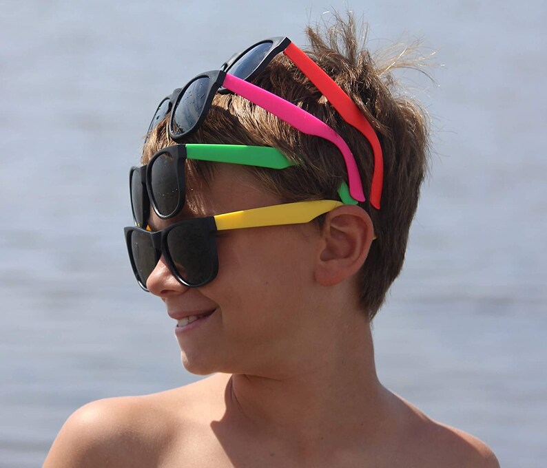 Kids Neon Sunglasses pack 36 Assorted Cool Colors Neon Sunglasses Party ...
