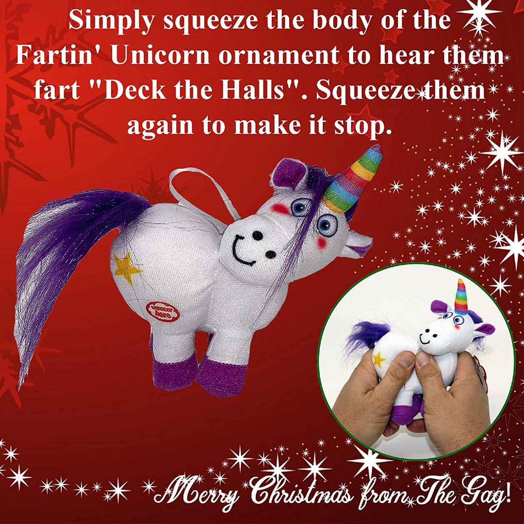 Funny Christmas Ornaments Farting Unicorn Christmas Ornament-stocking ...