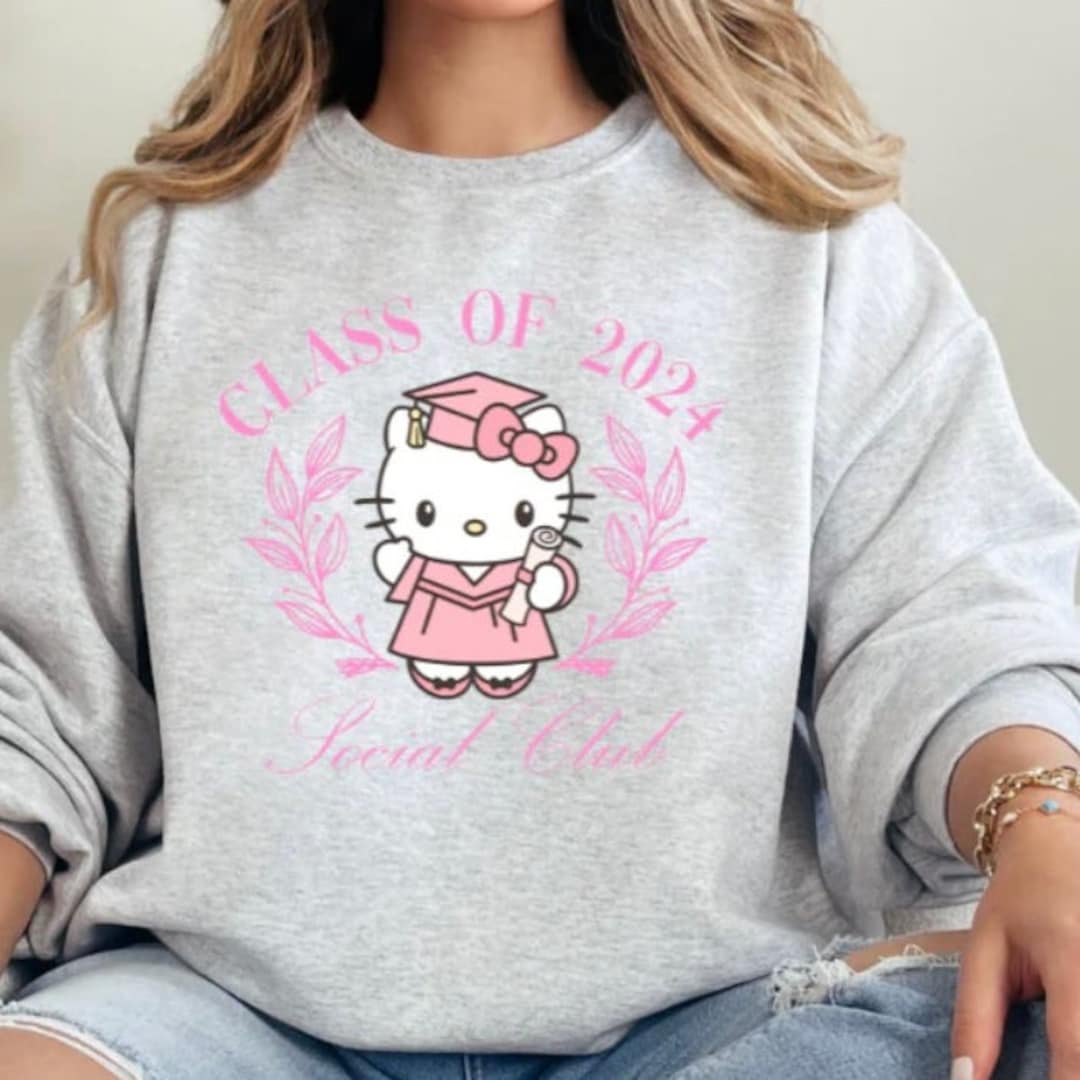 2024 Hello Kitty Graduation, Kawaii, Crewneck Sweater - Etsy