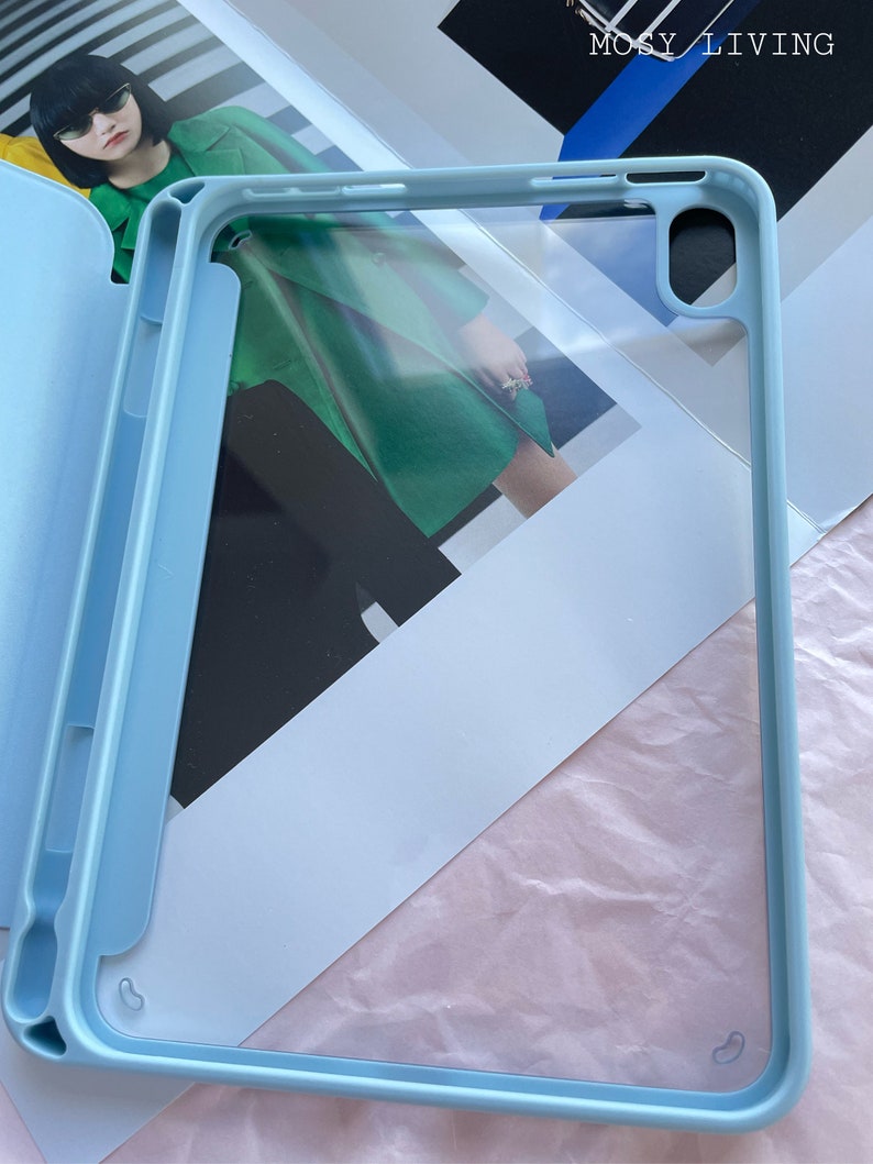Baby Blue iPad Magnetic Smart Case for iPad Mini6 Clear Back - Etsy Canada