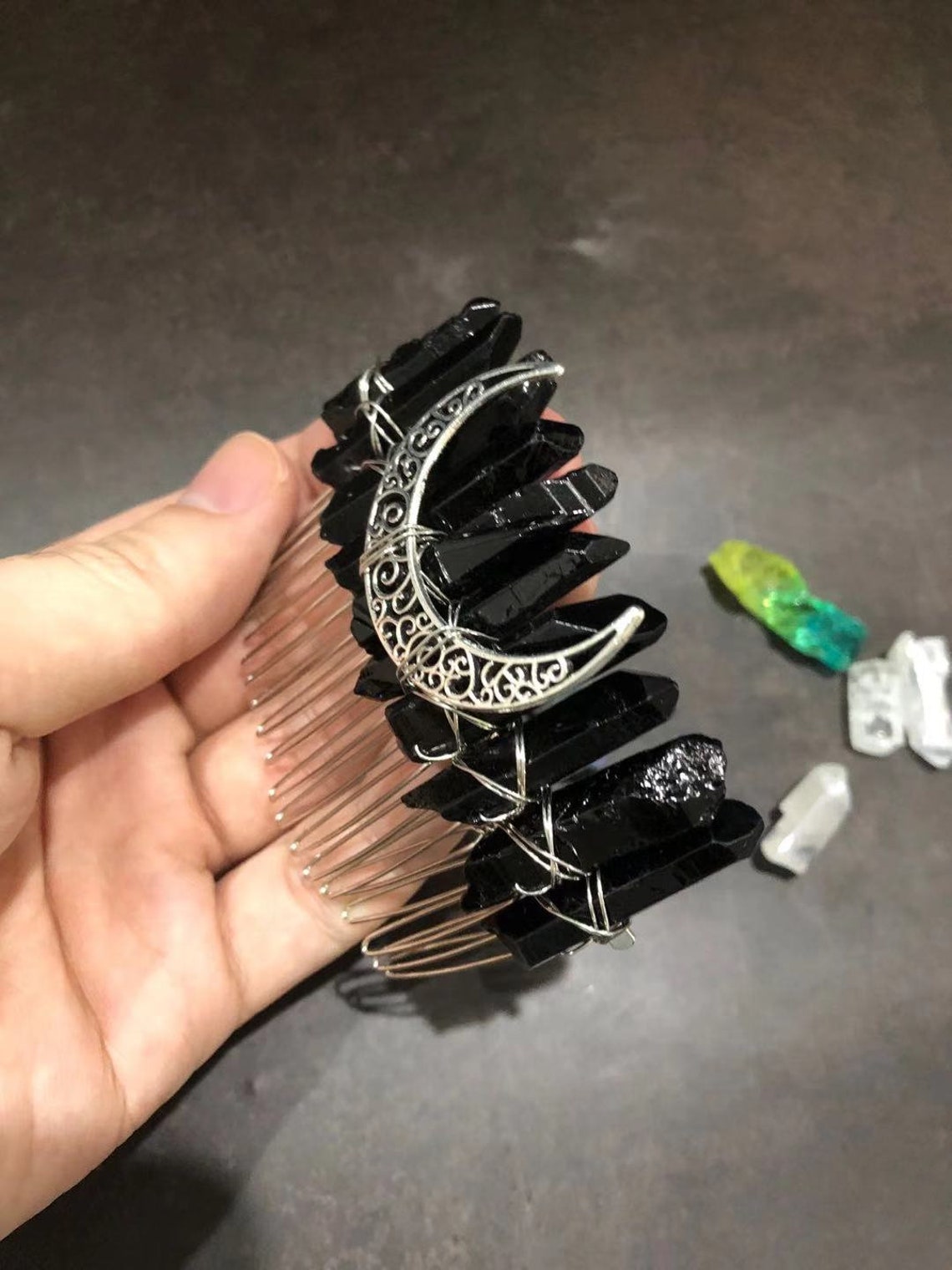 Crystal Hair Combquartz Hair Combboho Hair Combquartz Hair - Etsy