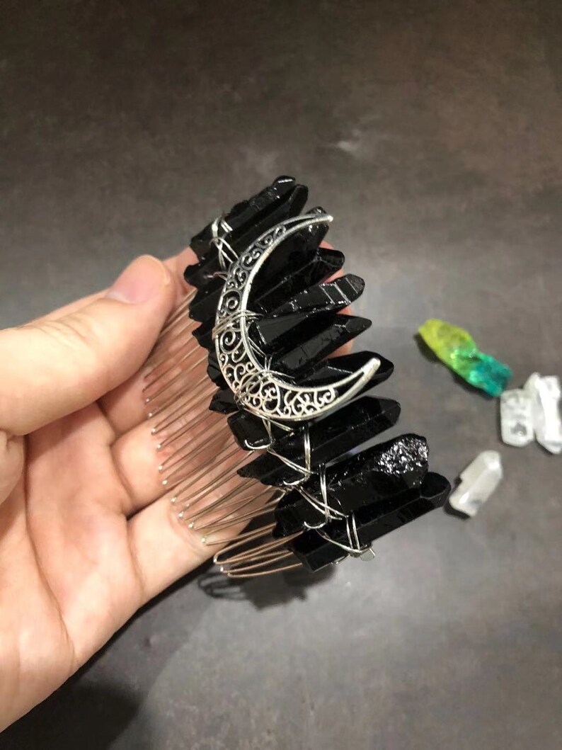 Crystal Hair Combquartz Hair Combboho Hair Combquartz Hair - Etsy