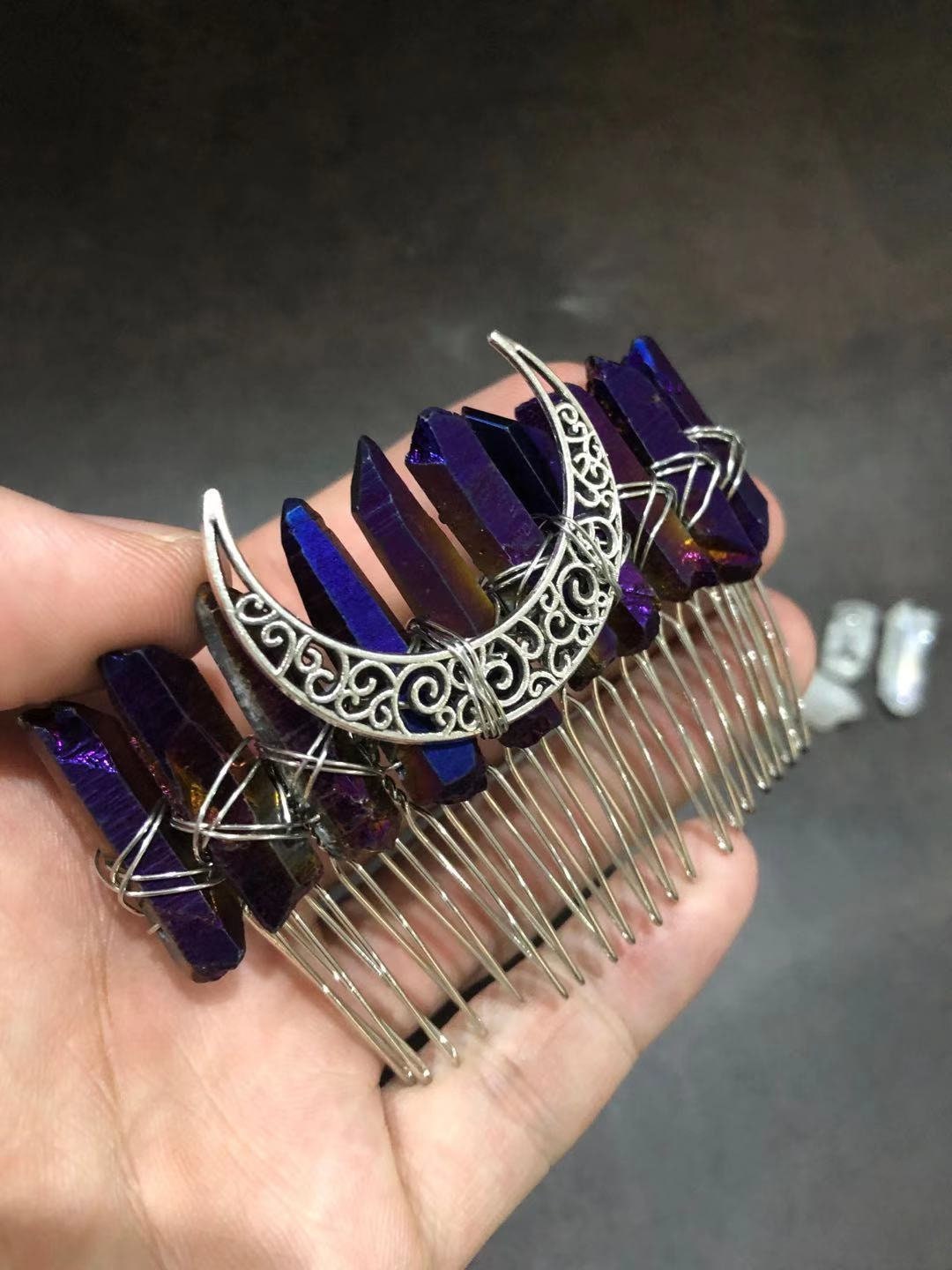 Crystal Hair Combquartz Hair Combboho Hair Combquartz Hair - Etsy