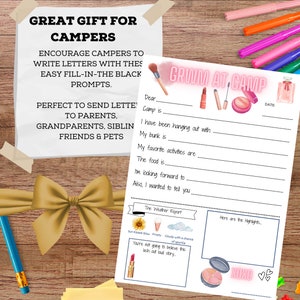 GRWM Fill in the Blank Camp Letter, Camp Note Printable, Summer Camp ...