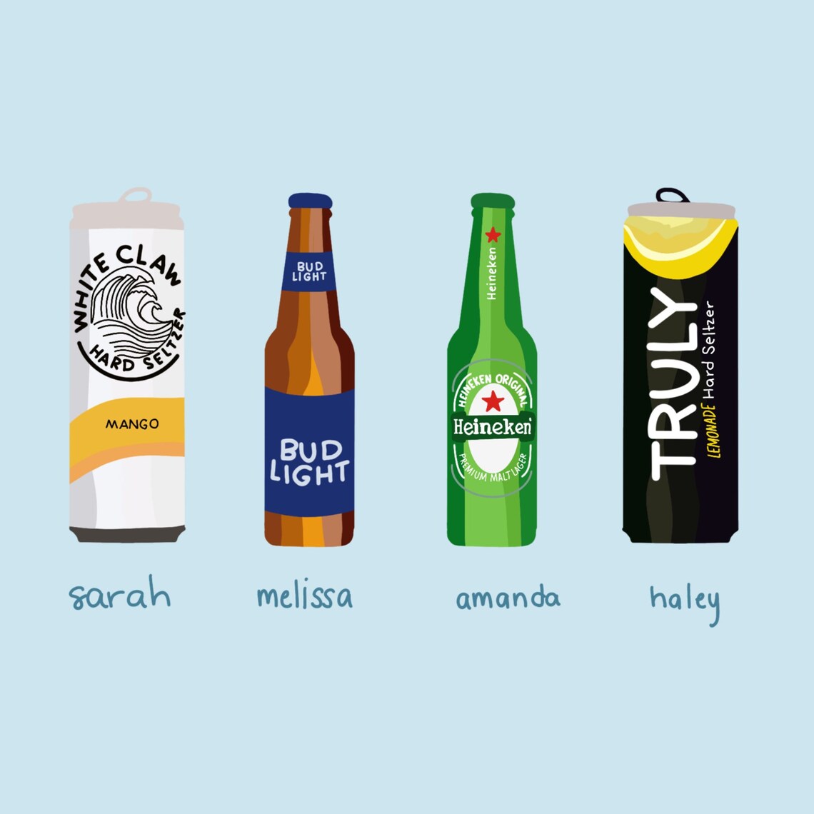 Custom Drink/ Roommate Gift/ Bar Cart / Custom Drink Art/ - Etsy