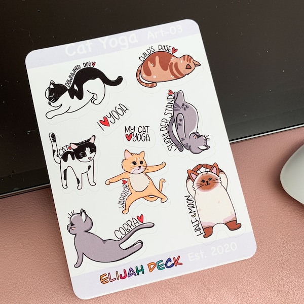 Yoga Stickers - Etsy