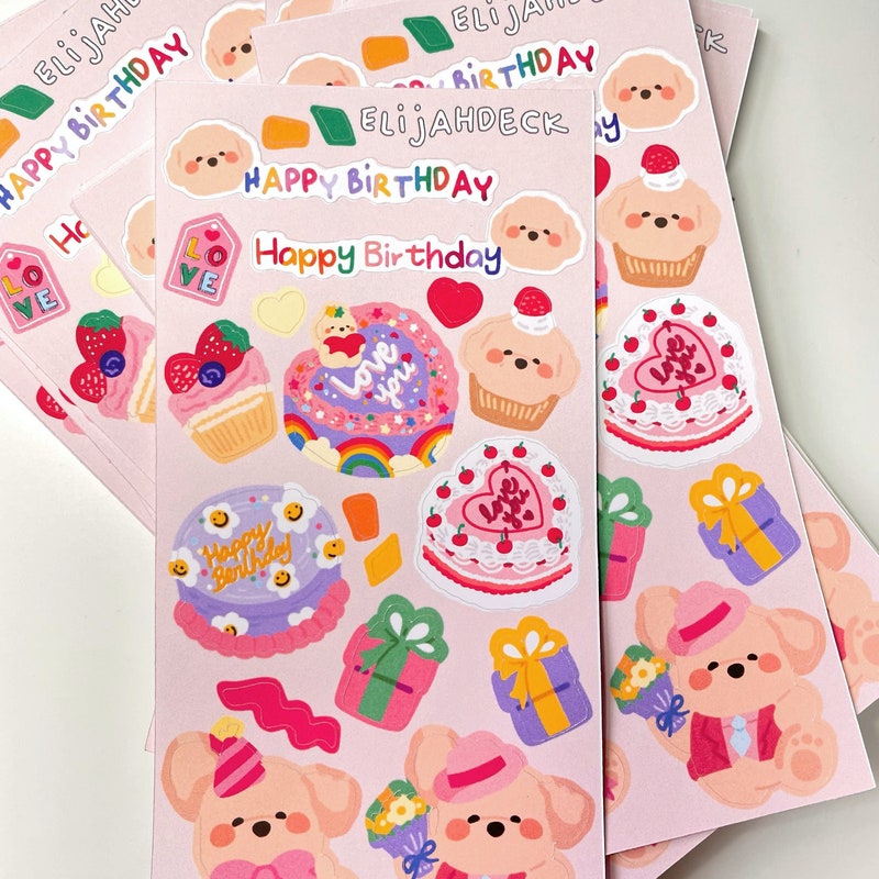 Stickers de cumpleaños - Etsy México