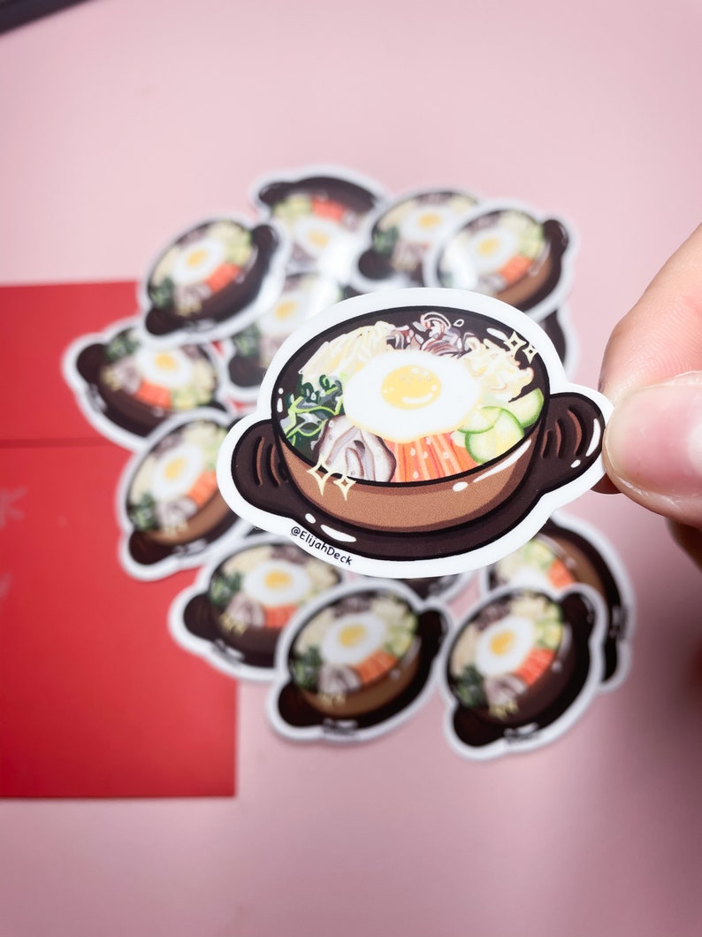 Bibimbop Sticker, Korean Food Sticker, Asian Food, Delicious. DIY ...