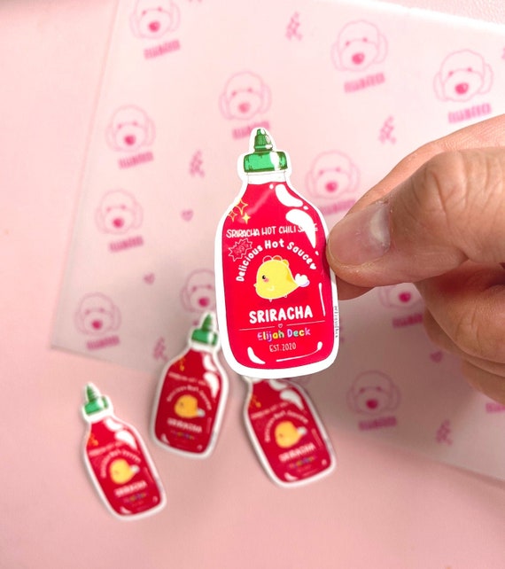 Sriracha Sauce Hot Sauce Sticker Asian Food Sticker Food | Etsy