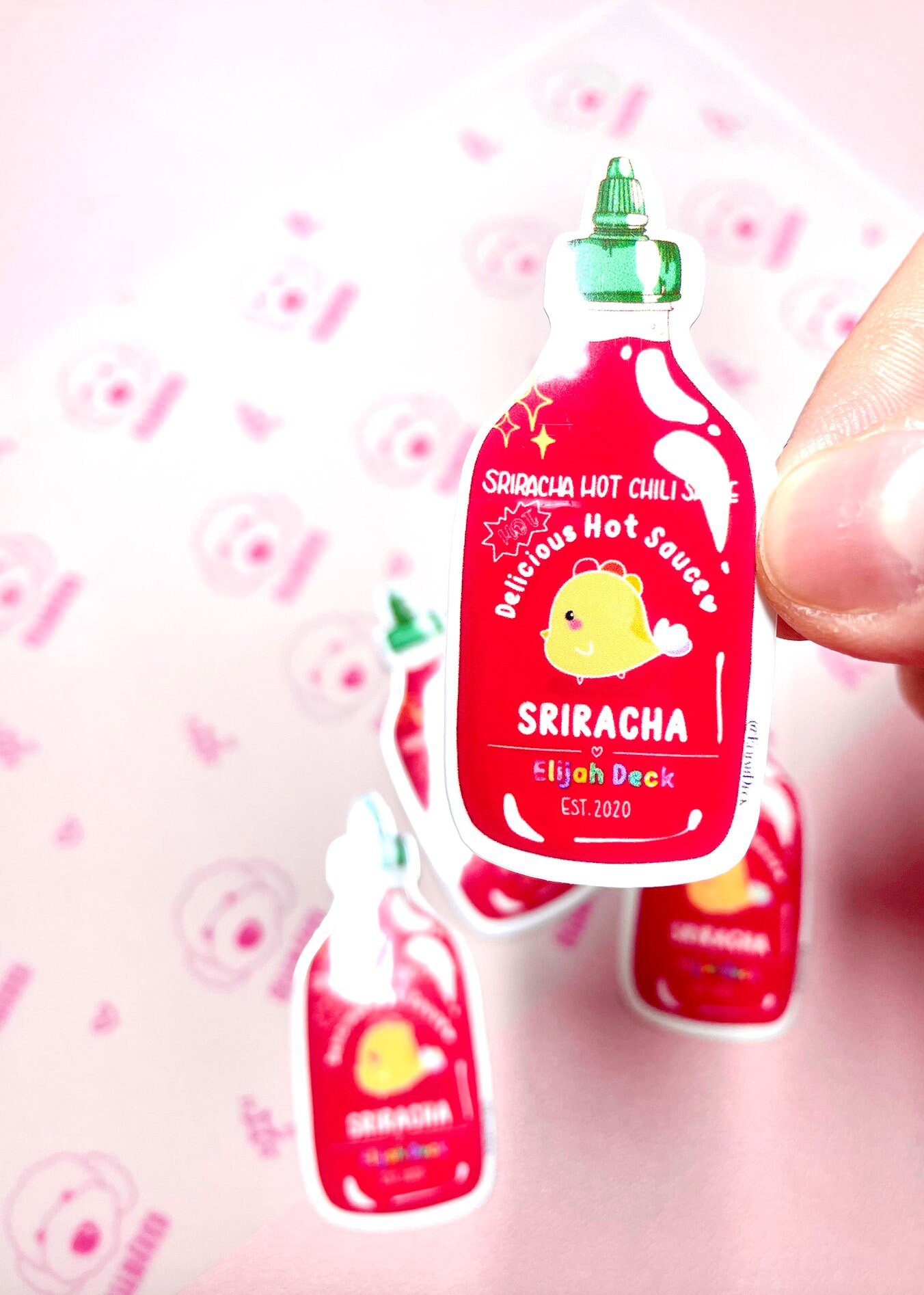 Sriracha Sauce Hot Sauce Sticker Asian Food Sticker Food | Etsy