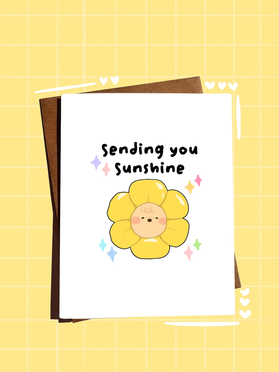 Sending You Sunshine Card, Sunshine Card, Greeting Card, Sunflower Card ...