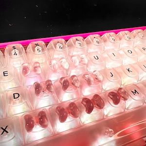 Transparent Rebbon Keycap, Cute Keycap, Fun Keycap, Decorate Keyboard ...