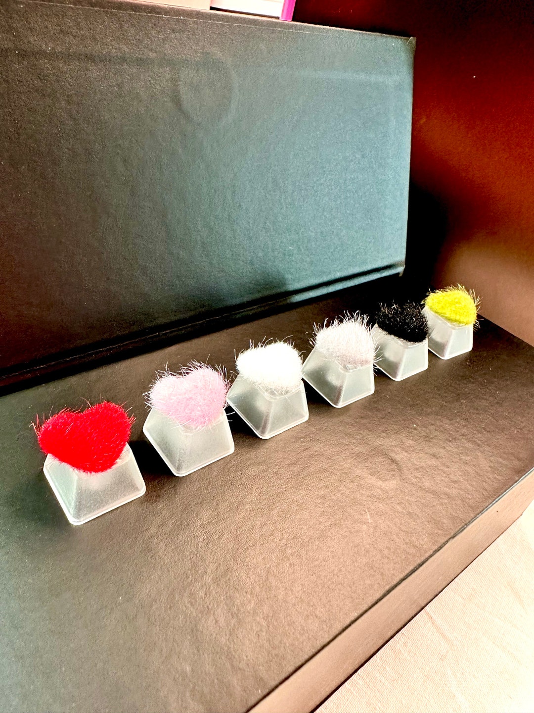 Fluffy Heart Keycap, Handmade Keycap, Cute Keycap, Fun Keycap, Love ...