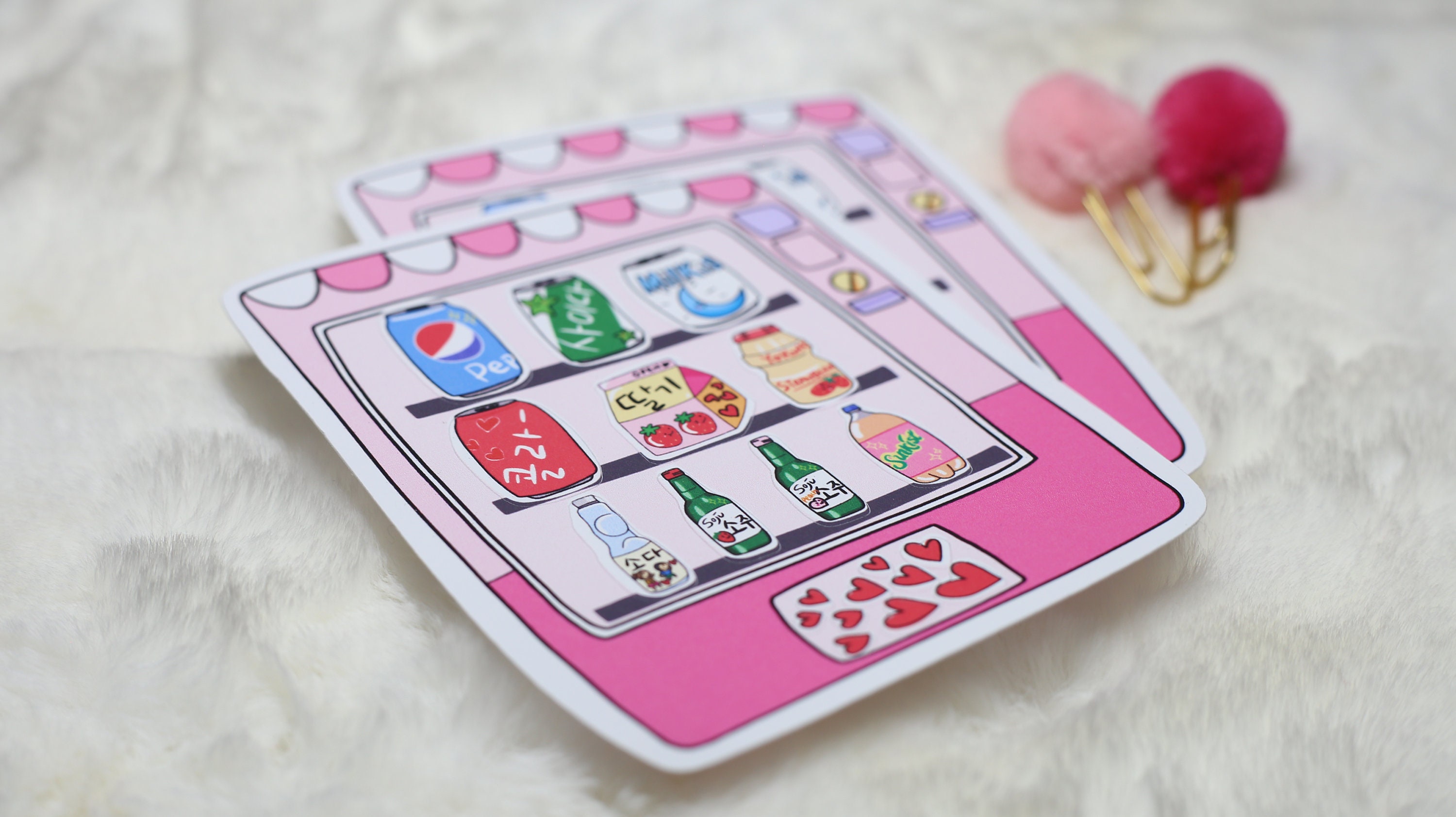 Pink Drink Vending Machine Sticker | Korean Food Sticker, Asian Food ...