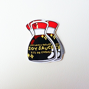 Soy Sauce Sticker| Asian Food Sticker, Food Sticker, Cute Sticker ...
