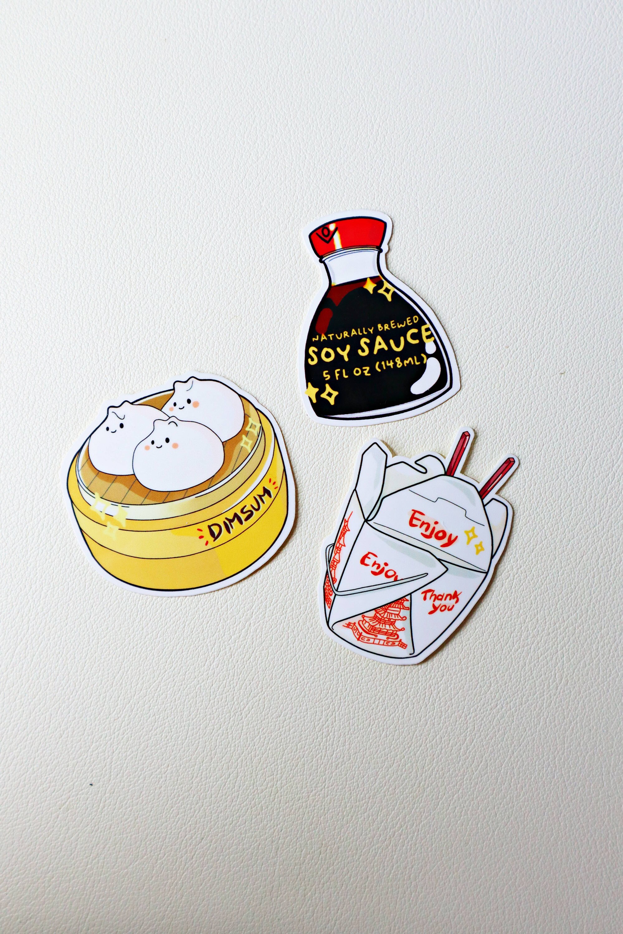 Chinese Take-out Box Sticker Chinese Food Sticker Asian - Etsy
