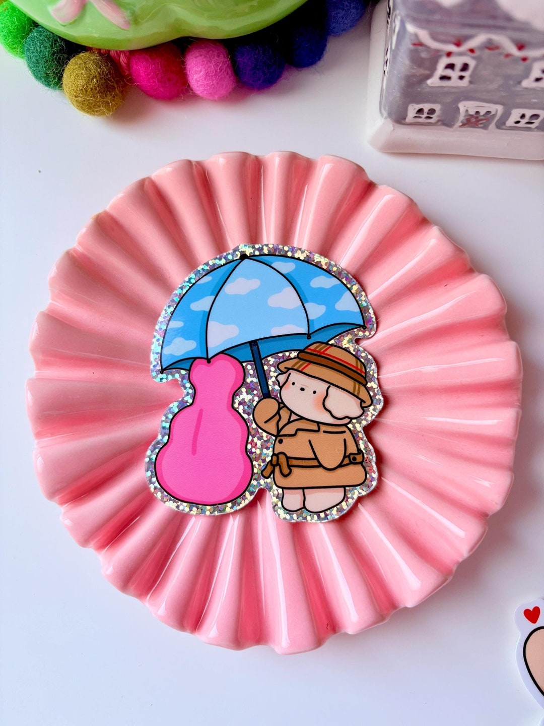 Dear Mr Cello Sticker, Rainy Umbrella Cello Sticker, Planner, Decorate ...