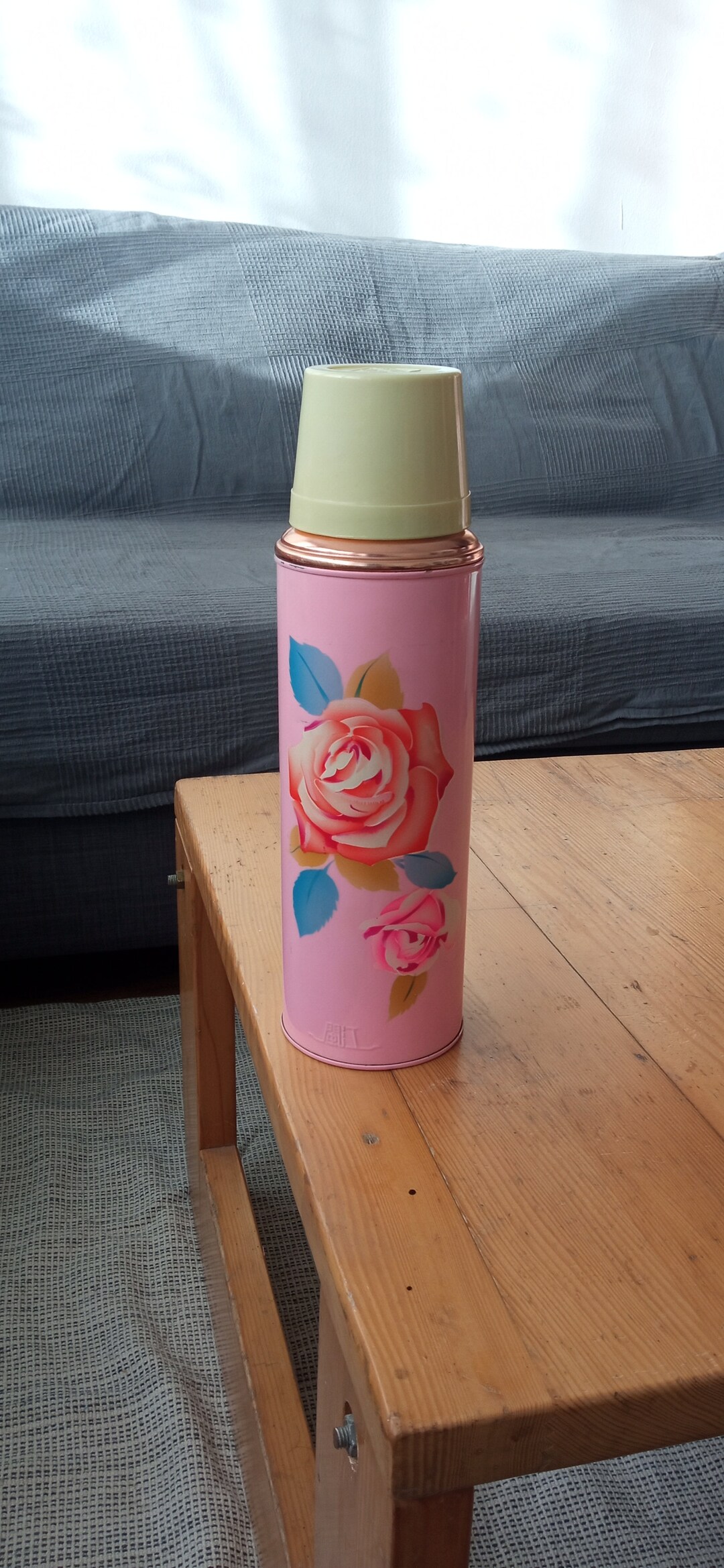 Vintage Metal Chinese Thermos, Vintage Jug, Vacuum Flask Kitchen Decor ...