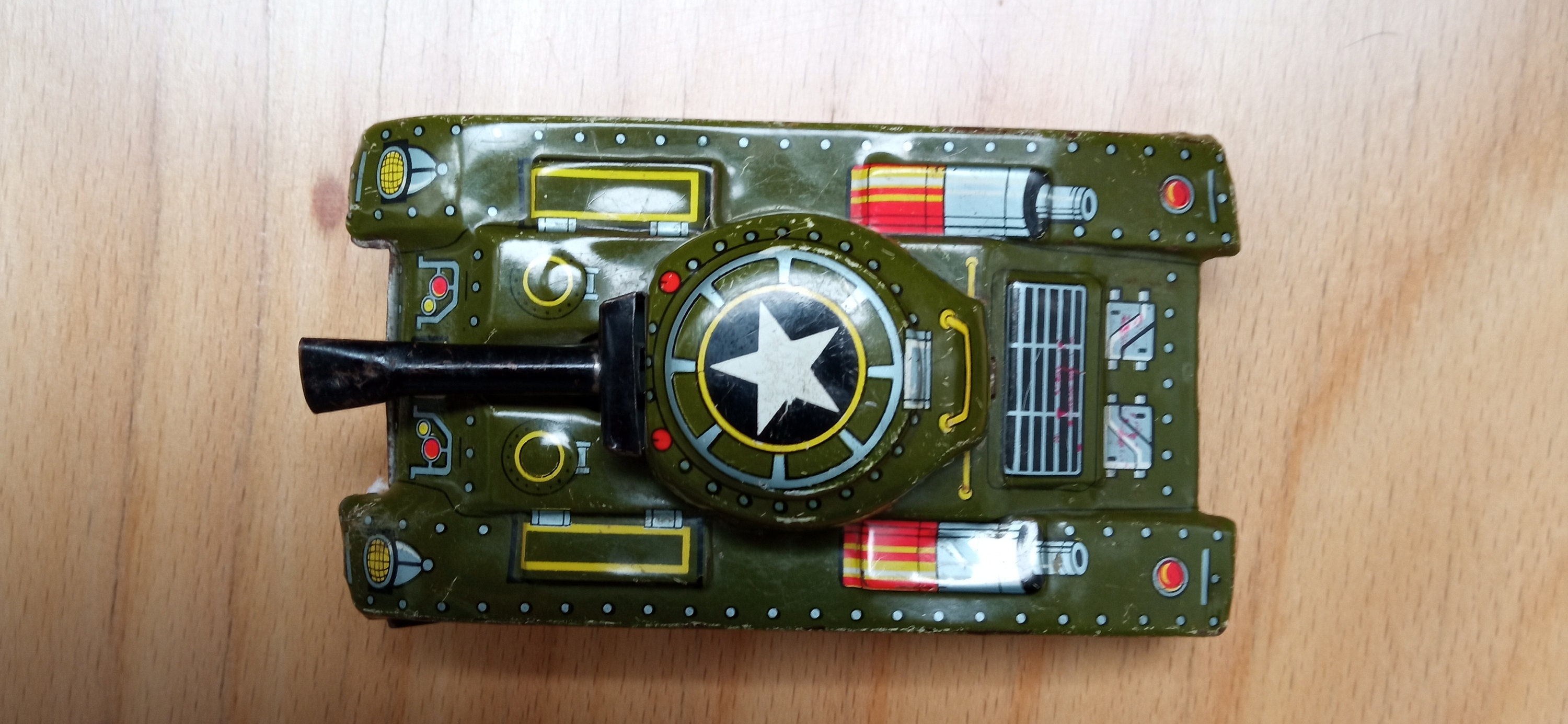 Vintage Japanese Tin Toy, Mitsuhashi Tin Friction T-35 Army Tank - Etsy