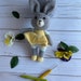 Emma the Bunny Girl in Yellow Dress. Crocheted Handmade Stuffed Toy - Etsy