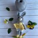 Emma the Bunny Girl in Yellow Dress. Crocheted Handmade Stuffed Toy - Etsy