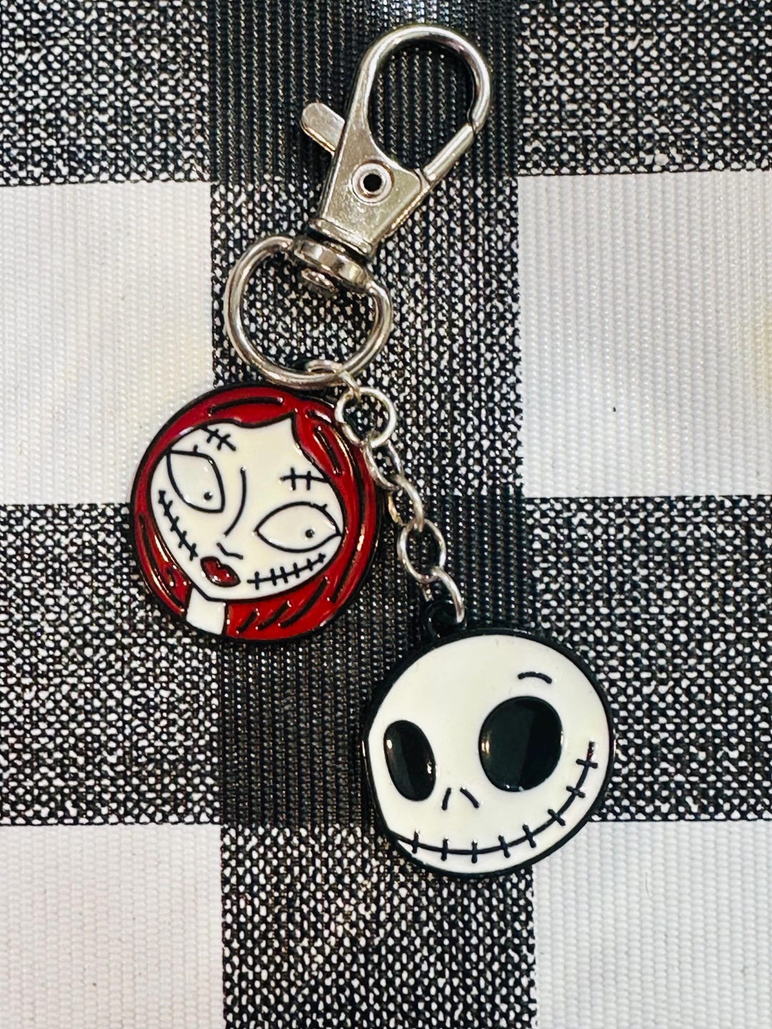 Jack and Sally Charm | Nightmare Before Christmas Charm; Keychain | Bag ...