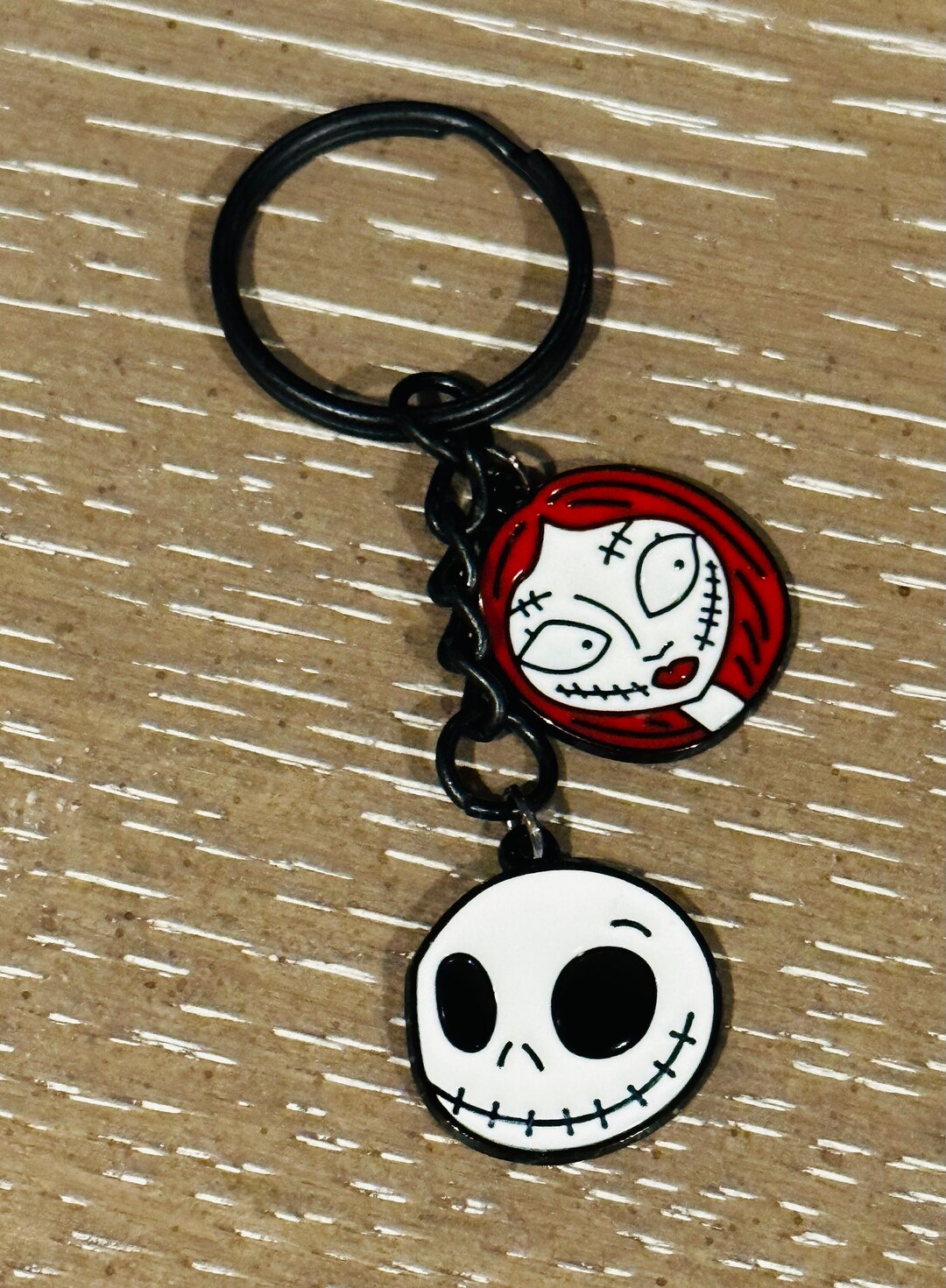 Jack and Sally Charm Nightmare Before Christmas Charm Keychain Bag Charm Phone Charm Luggage ...